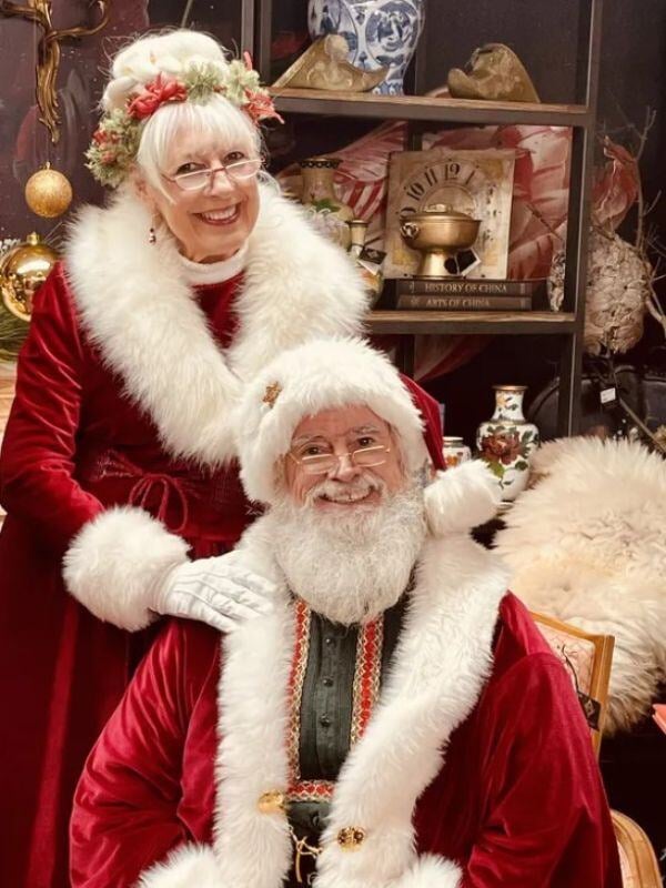 Jolly Duo: Santa Bill and Mrs. Claus Bring Holiday Cheer